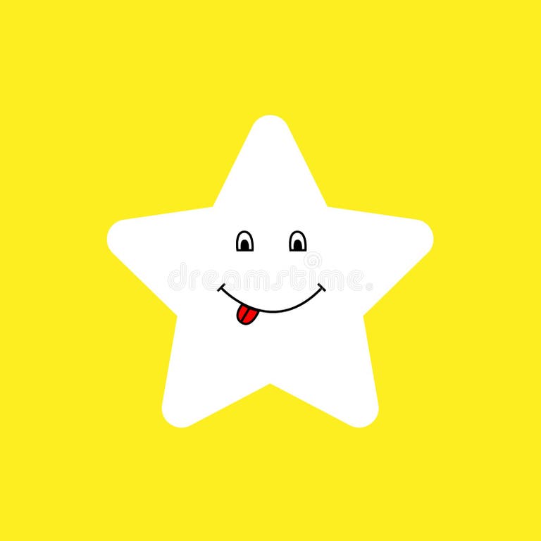 Happy Star. Vector Illustration Stock Vector - Illustration of emoticon ...