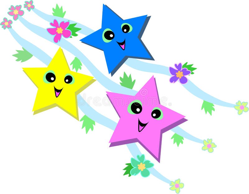 Happy Stars stock vector. Illustration of funny, decoration - 10606687