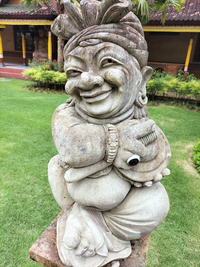 Happy Statue Man with Gamelan Stock Image - Image of bali, temple ...
