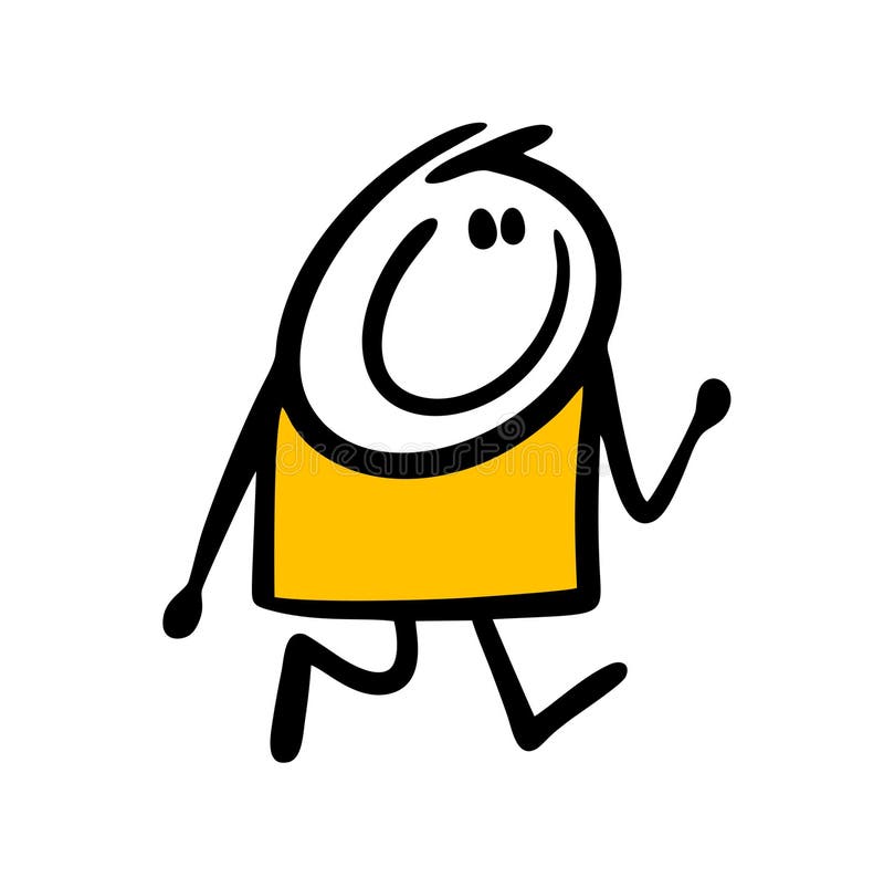 Two Stick Figures Running Two Stick Figures Running