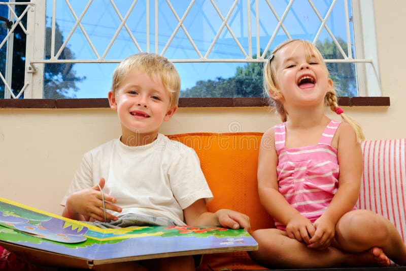 Happy story time stock photo. Image of education, brother - 18402200