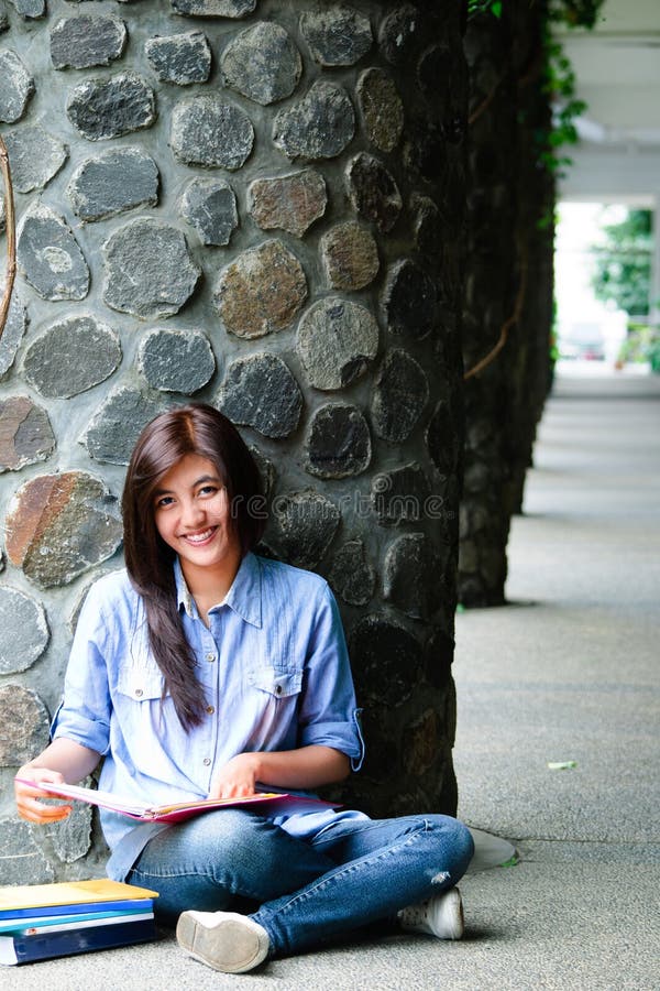 Happy student stock photo. Image of outdoors, academic - 18267758
