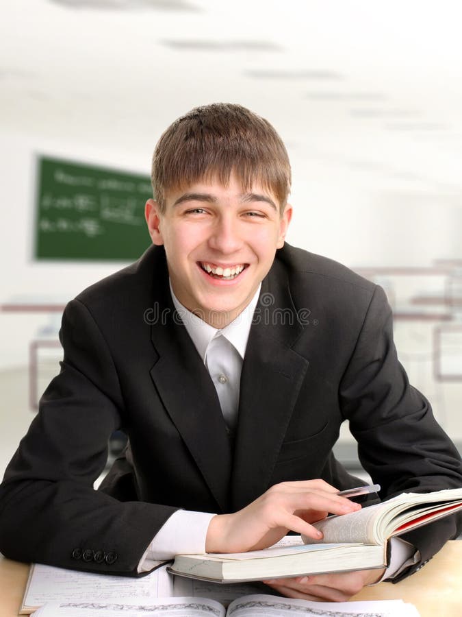 Happy student stock image. Image of exercise, note, school - 19129409