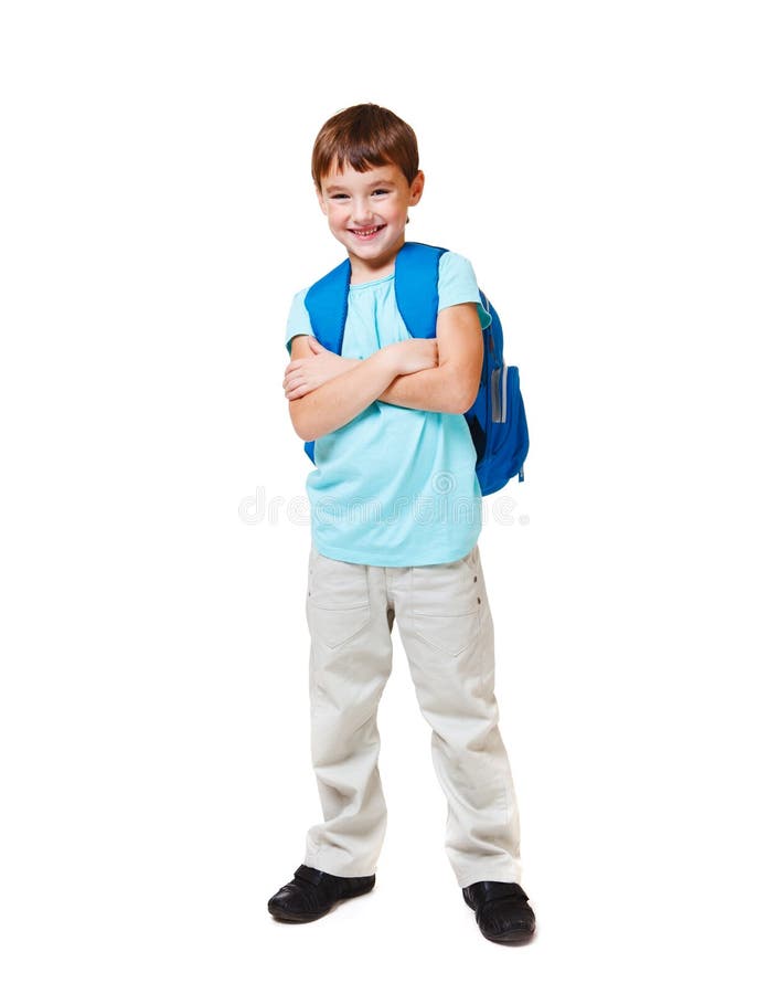 Student looking back stock photo. Image of rucksack, people - 19510866