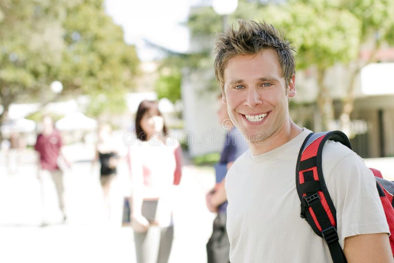 Happy student stock photo. Image of folder, backpack, adult - 9232336