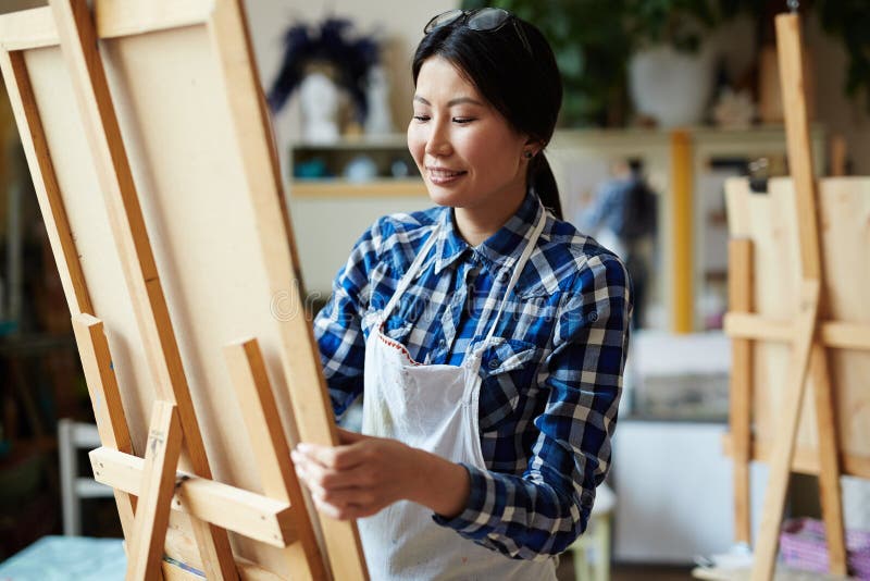 Happy student of arts stock image. Image of adult, occupation - 73323187