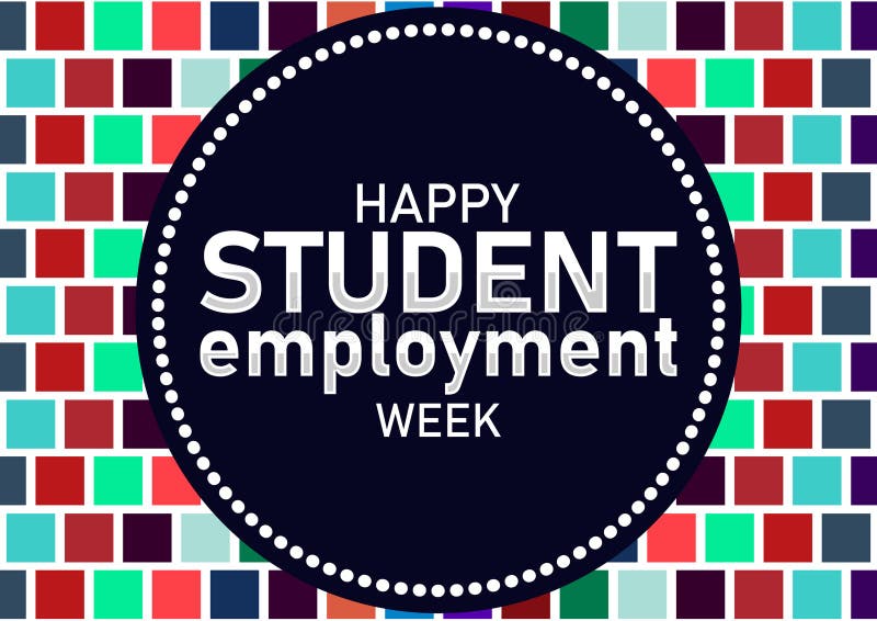 "Happy Student Employment Week Stock Illustration - Illustration of ...