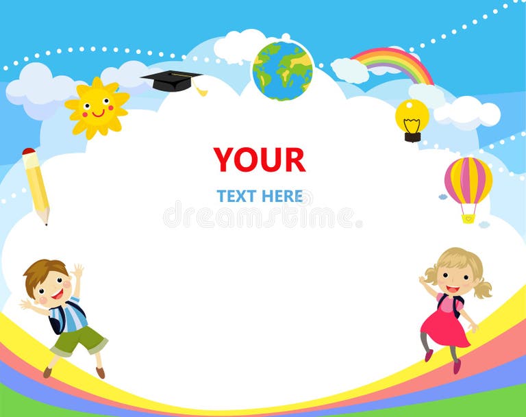 Happy student and frame stock vector. Illustration of back - 132038913