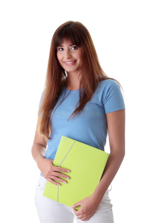 Happy student girl stock image. Image of cheerful, body - 16212413