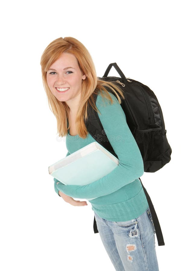 Happy Student Holding a Book Stock Photo - Image of american, education ...