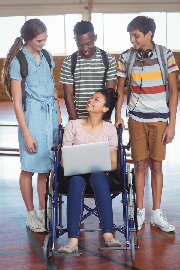 Happy Student Interacting with Each Other in Campus Stock Photo - Image ...