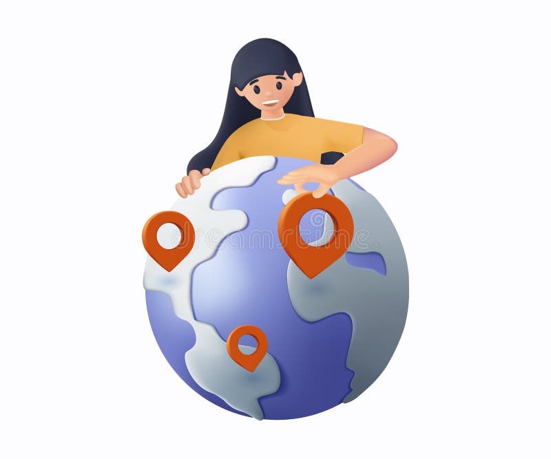 Happy Student, Learner and Earth Globe. Global International Education ...