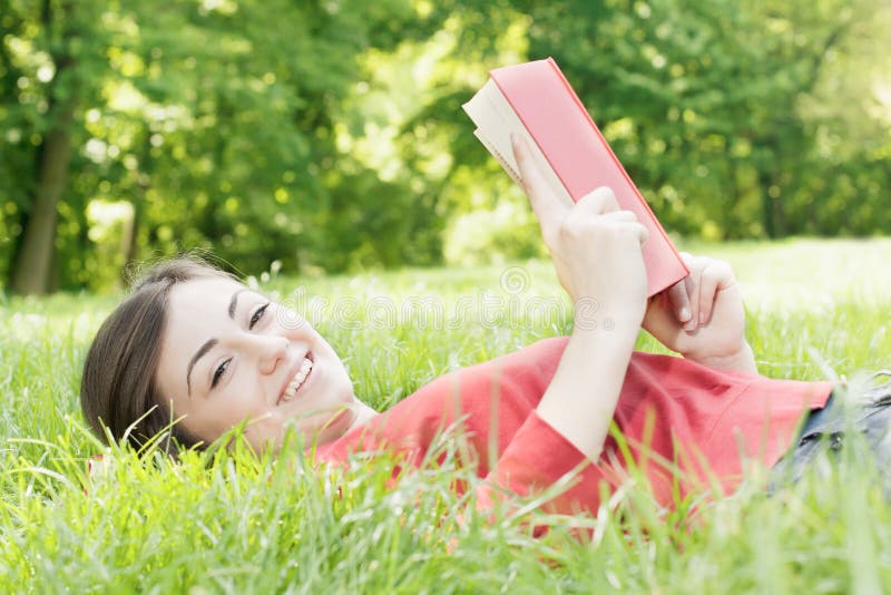 Happy Student Outdoors Relaxed Stock Image - Image of happiness ...