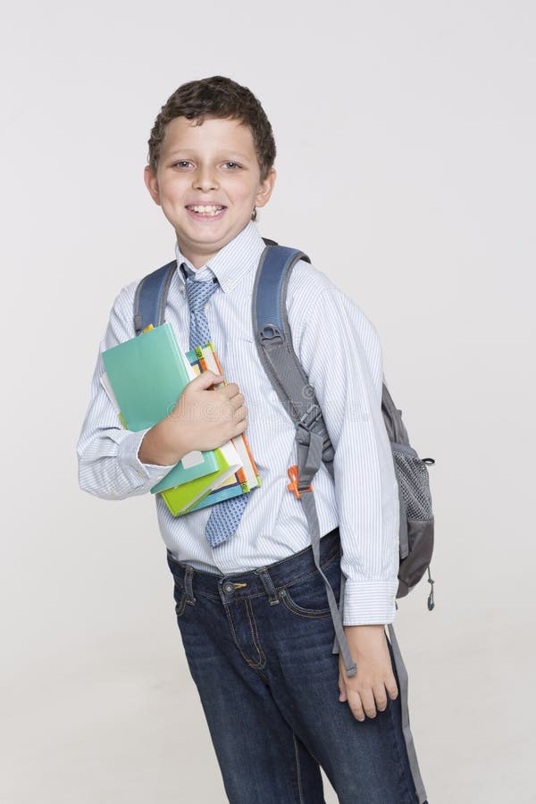 Happy Student Ready for School Stock Photo - Image of student ...