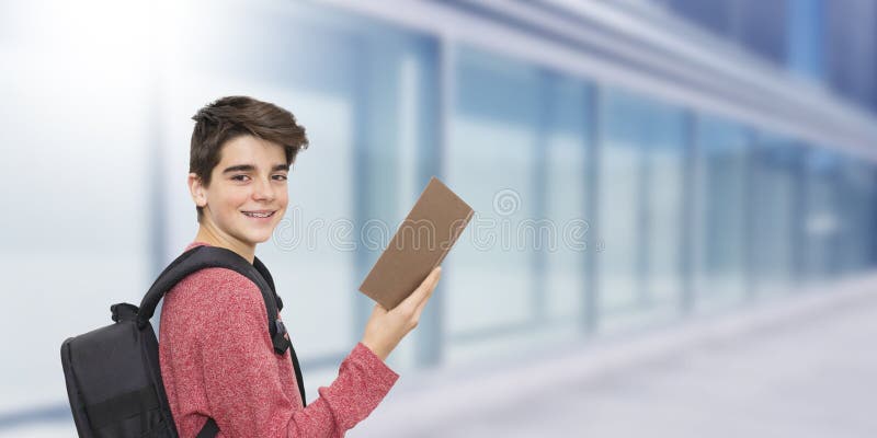 Student with school books stock photo. Image of academy - 131425486