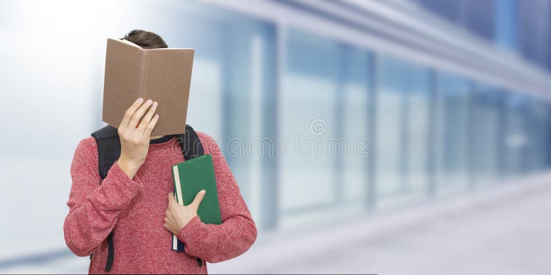 Student with school books stock photo. Image of teaching - 131425484