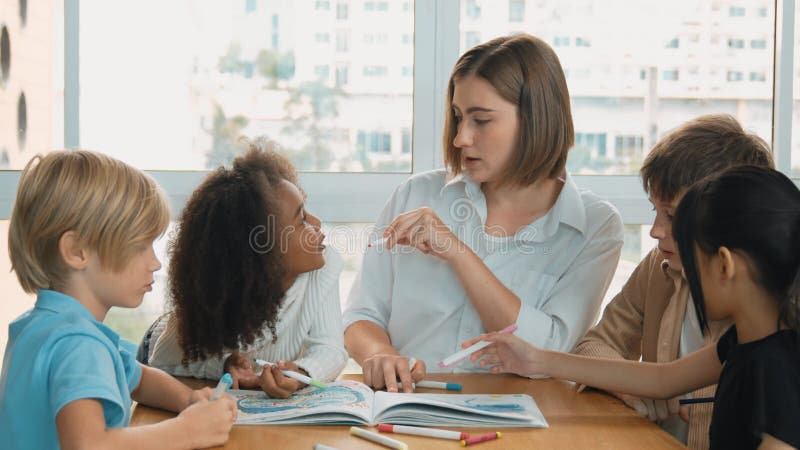 Happy Student and Smart Teacher Drawing and Coloring by Using Marker ...