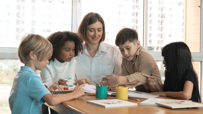 Happy Student and Smart Teacher Drawing and Coloring by Using Marker ...