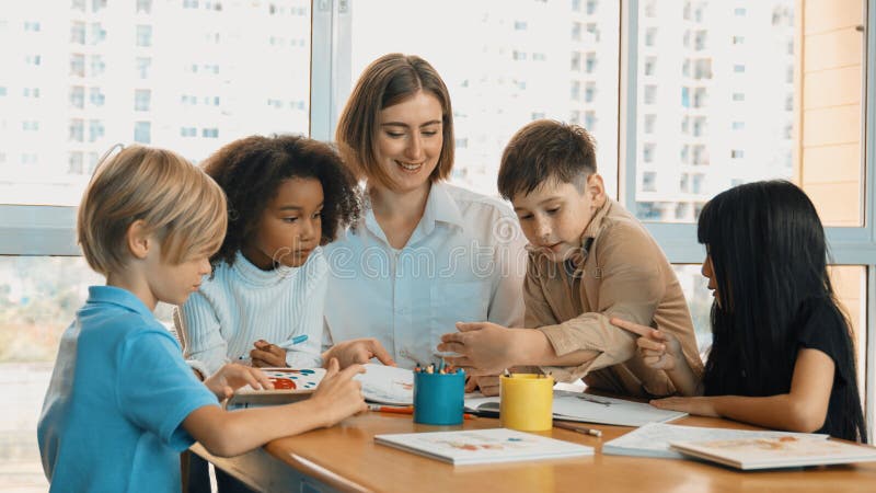 Happy Student and Smart Teacher Drawing and Coloring by Using Marker ...