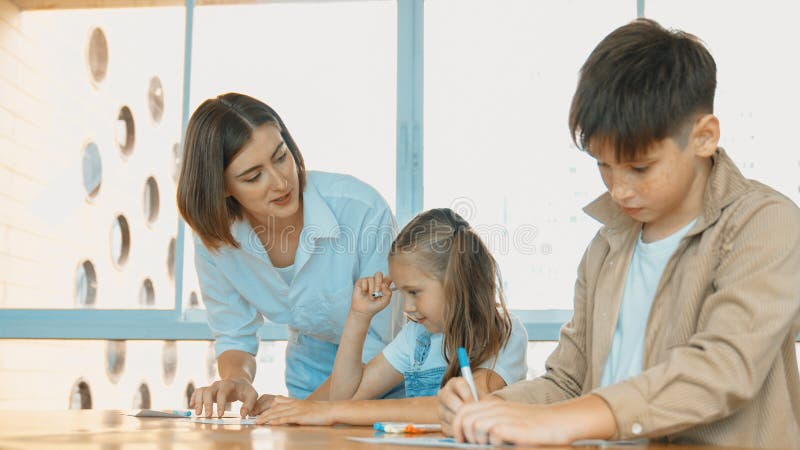 Happy Student and Smart Teacher Drawing and Coloring by Using Marker ...