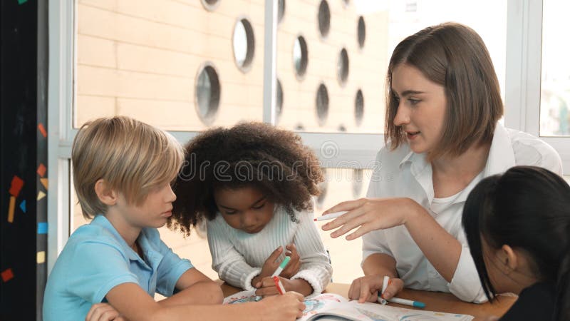 Happy Student and Smart Teacher Drawing and Coloring by Using Marker ...