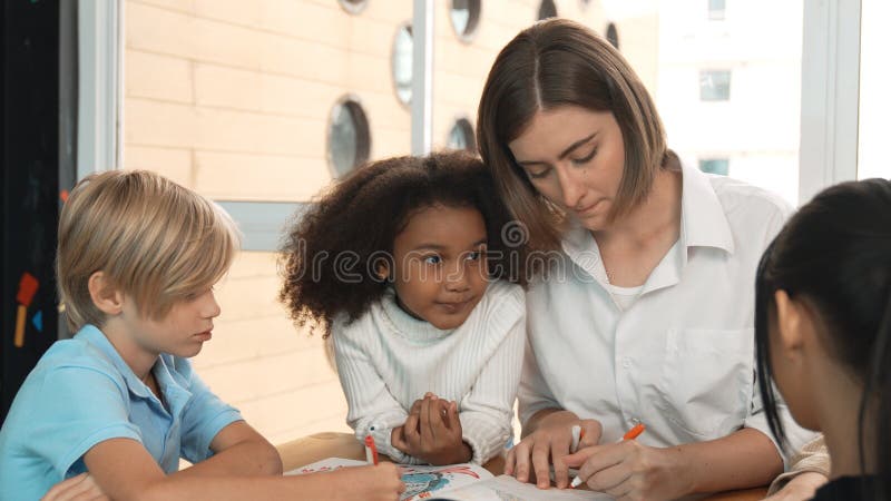 Happy Student and Smart Teacher Drawing and Coloring by Using Marker ...