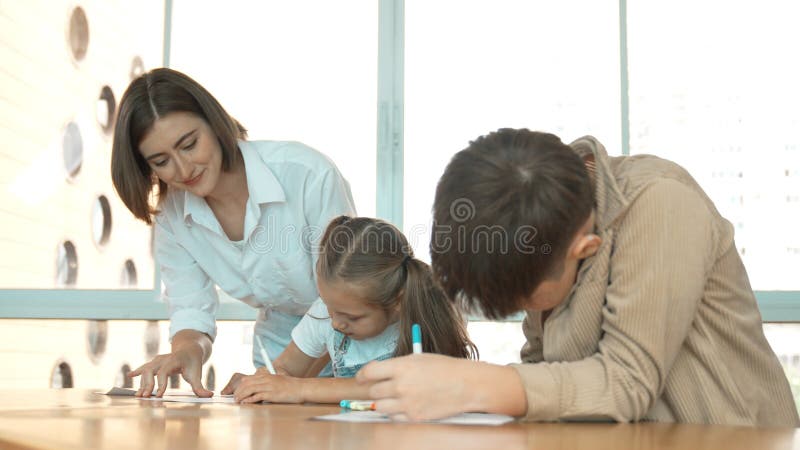 Happy Student and Smart Teacher Drawing and Coloring by Using Marker ...
