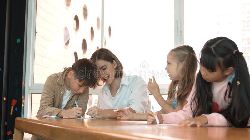 Happy Student and Smart Teacher Drawing and Coloring by Using Marker ...