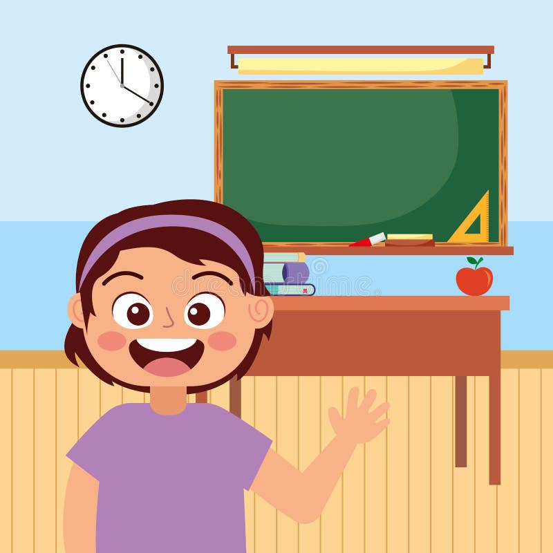 Happy Student Smiling Waving Hand At School Stock Vector - Illustration ...