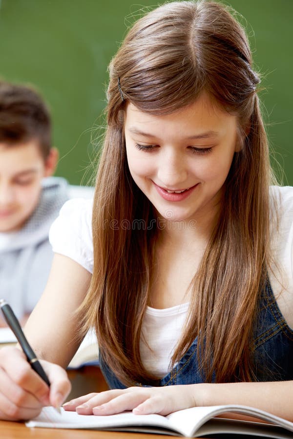 Happy student stock image. Image of diligent, classroom - 33212599