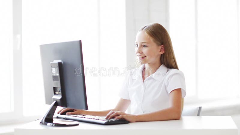 Happy Student Working with Laptop Stock Footage - Video of learning ...