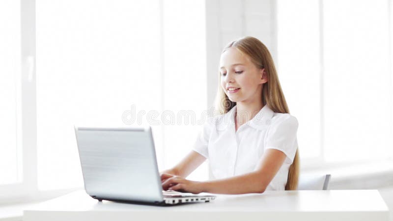 Happy Student Working with Laptop Stock Footage - Video of learning ...