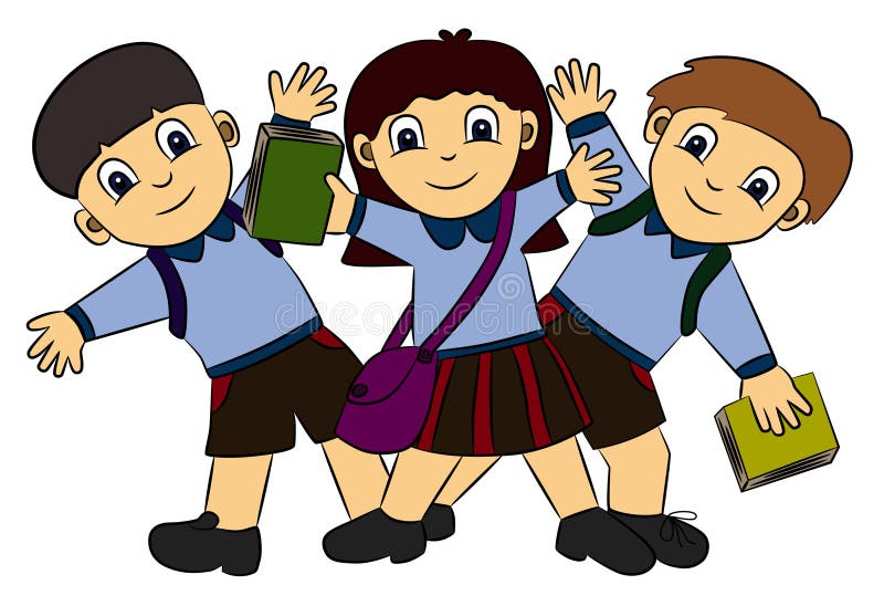 Happy students stock illustration. Illustration of humor - 24007835