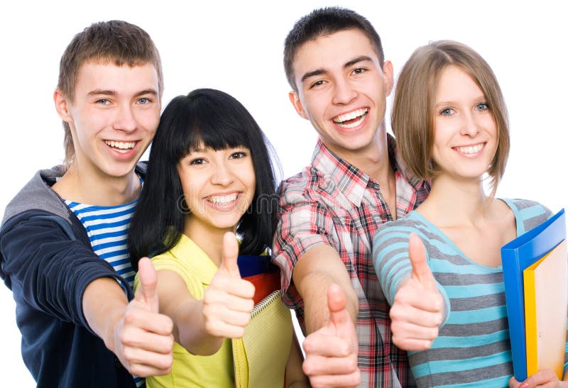 Happy students stock image. Image of okay, cool, energetic - 24588307
