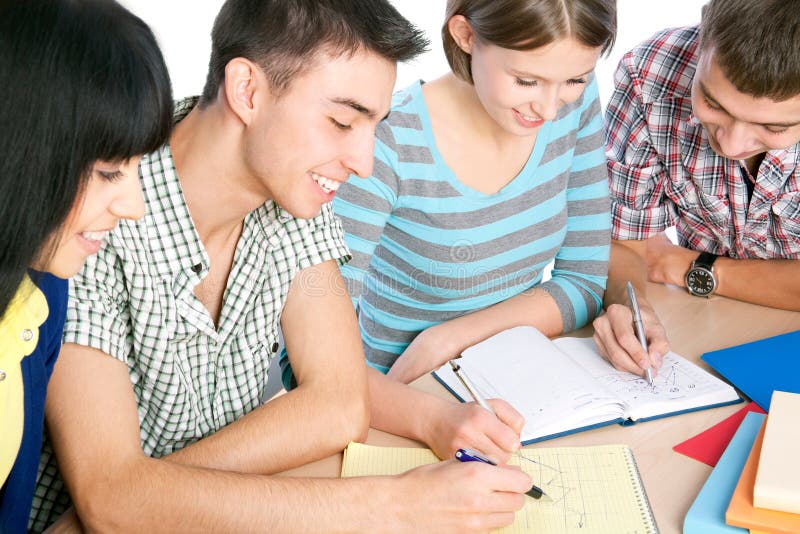 High School Students Taking Test in Classroom Stock Photo - Image of ...