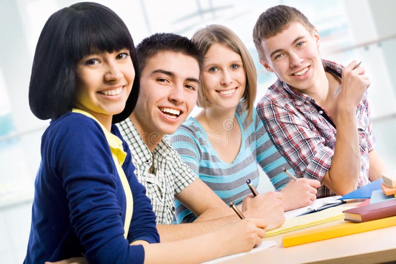 Happy students stock image. Image of female, person, lifestyle - 26664021