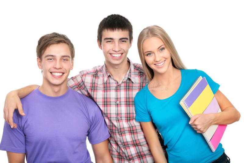 Happy Smiling Students Group Stock Photo - Image of cheerful, positive ...