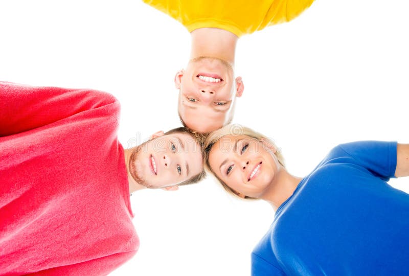 Happy Students in Colorful Clothing Stock Photo - Image of education ...