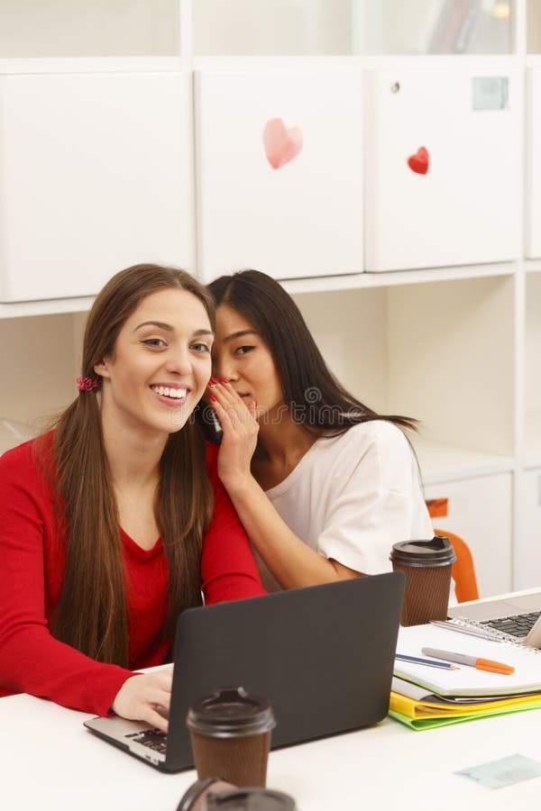 Happy Students Communicating Stock Image - Image of concept, internet ...