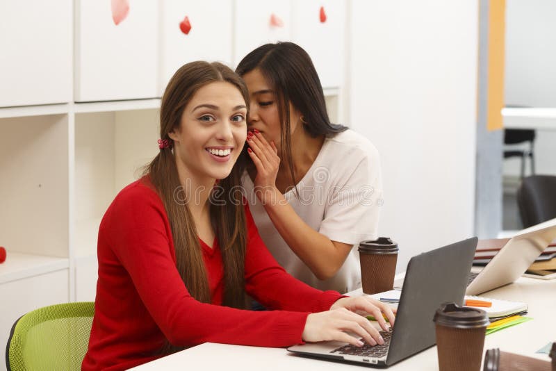 Happy Students Communicating Stock Image - Image of learning ...