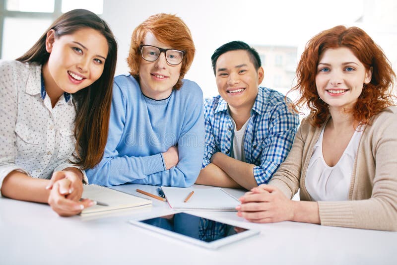 Happy students stock photo. Image of education, people - 59334674