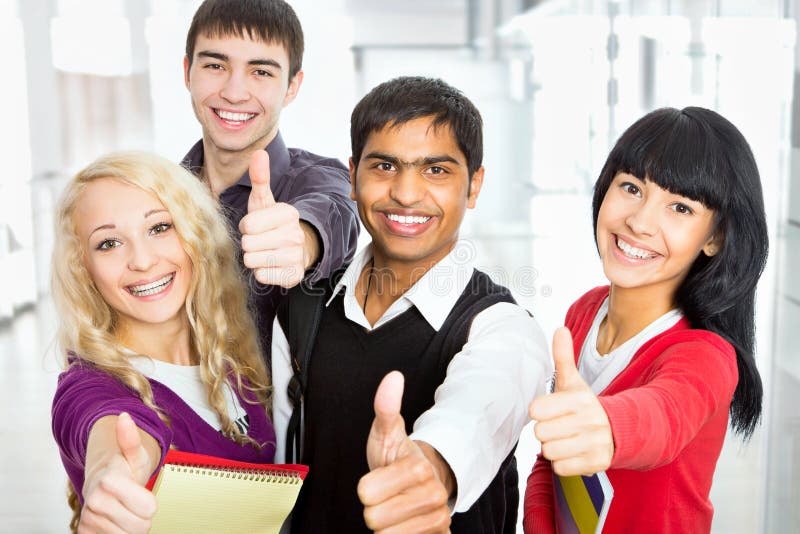 Happy students stock image. Image of energetic, isolate - 42430535