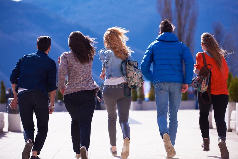 Happy students group stock photo. Image of laughing, male - 61102194