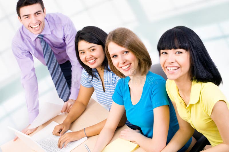 Happy students stock image. Image of lecture, learning - 30961551