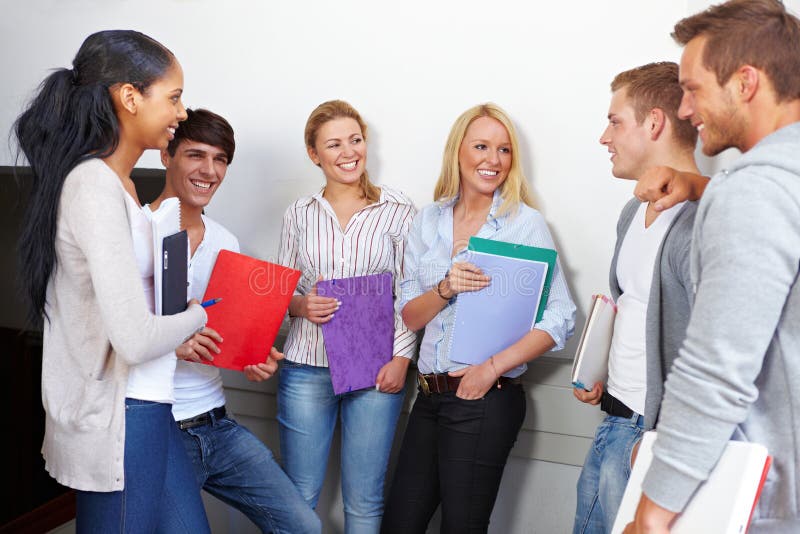 Happy Students Having a Break Stock Photo - Image of friend, chat: 21304346