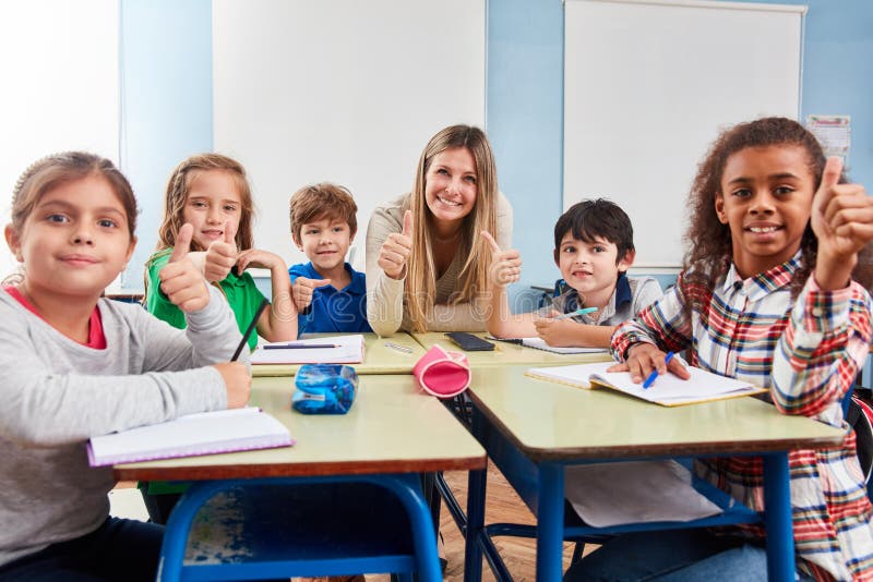 Happy Students In Classroom