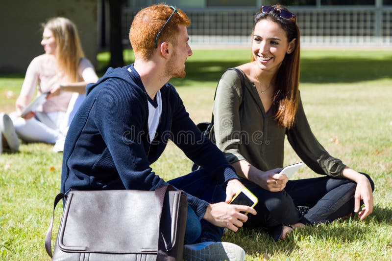 Group High School Students Sitting Outside Building Stock Photos - Free ...