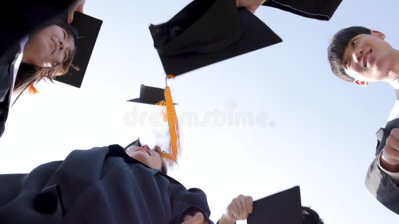 Happy, Students and Row with Applause for Graduation, Celebration or ...