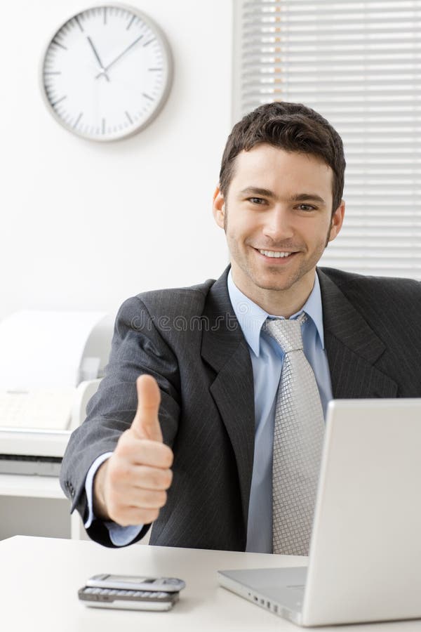 Happy Successful Businessman Stock Image - Image of looking, adult: 8009419