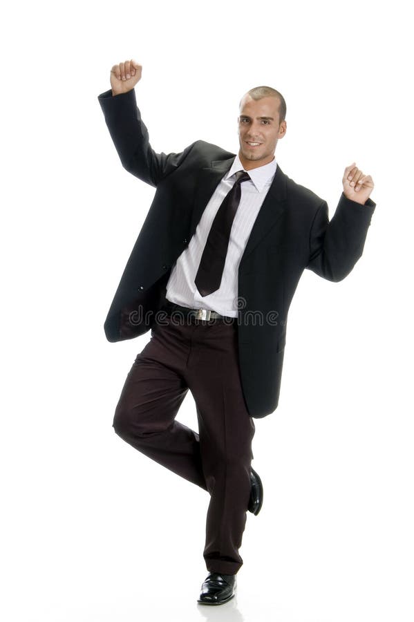 Business man run away stock image. Image of studio, portrait - 17808631